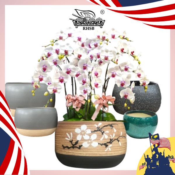 PASU ORKID / CERAMIC VASE / FLOWER POT / PASU POKOK / PASU SERAMIK ...