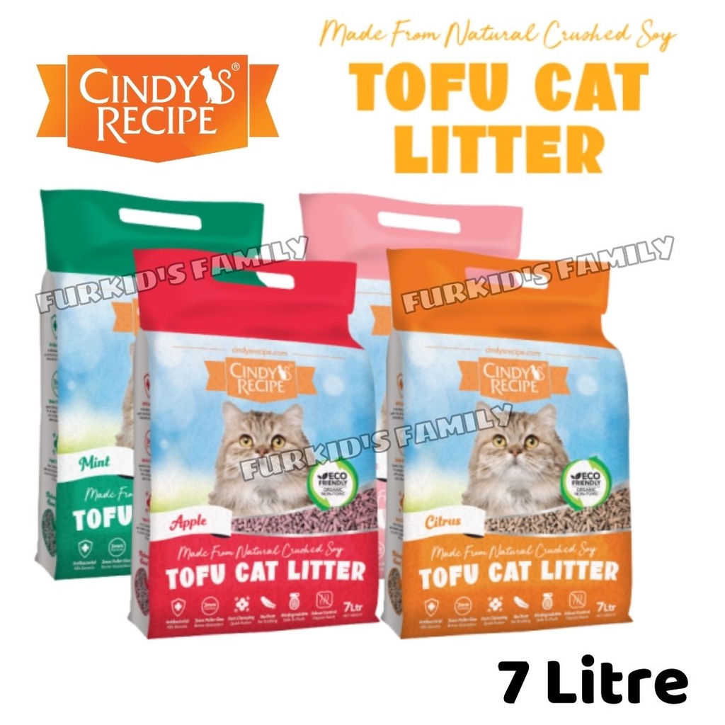 Cindy's Recipe Natural Tofu Cat Litter Soy Soya Litter - Pasir Kucing ...