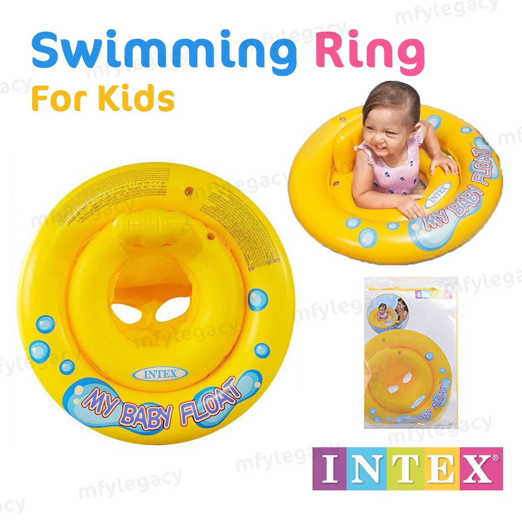 🎀READY STOCK🎀 Intex Inflatable Baby/Toddler Seat Swim Support Ring Pool ...