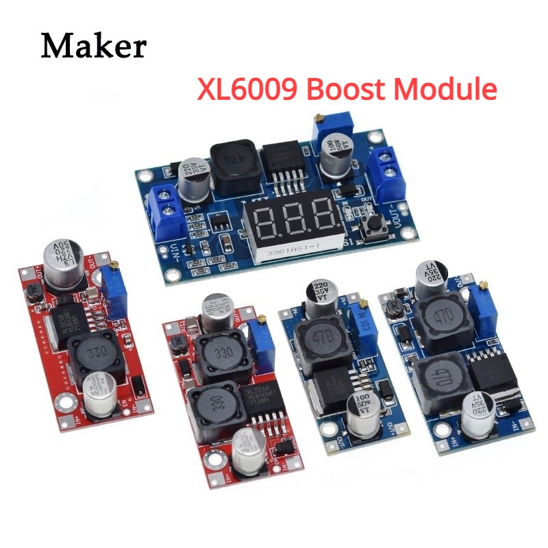 XL6009 Boost Buck DC-DC Adjustable Step Up Converter Power Supply Module 20W 4A 5-32V To 5-35V ...