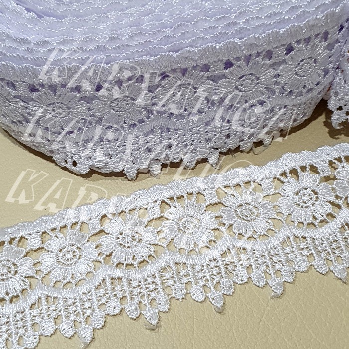 PUTIH Lace Brocade/Lace Code 753 - White (15 Yard) | Shopee Malaysia