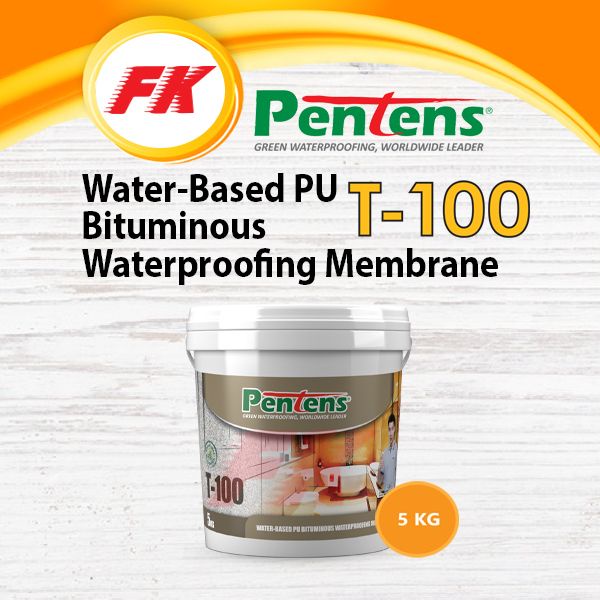5KG Pentens® T-100 Water-Based PU Bituminous Waterproofing Membrane ...