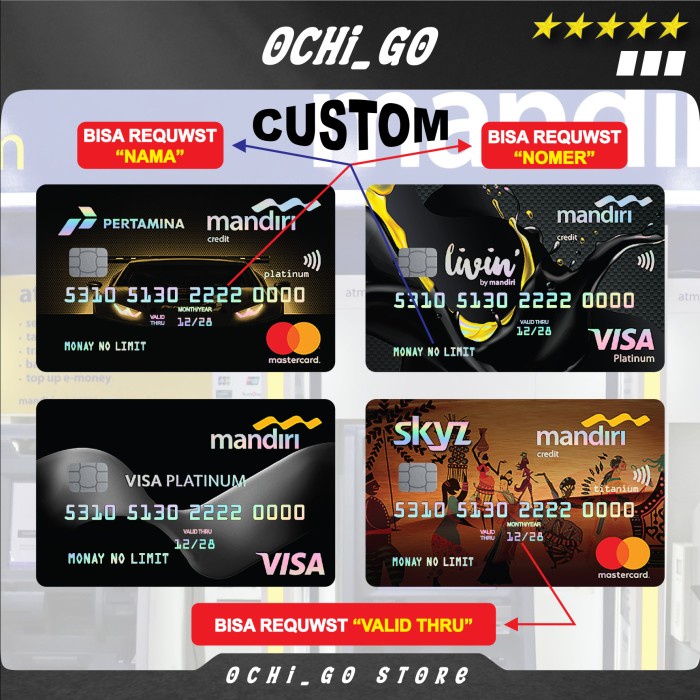 Atm Sticker Garskin Skin Card Custom Bank Mandiri Atm Card Sticker Bca ...