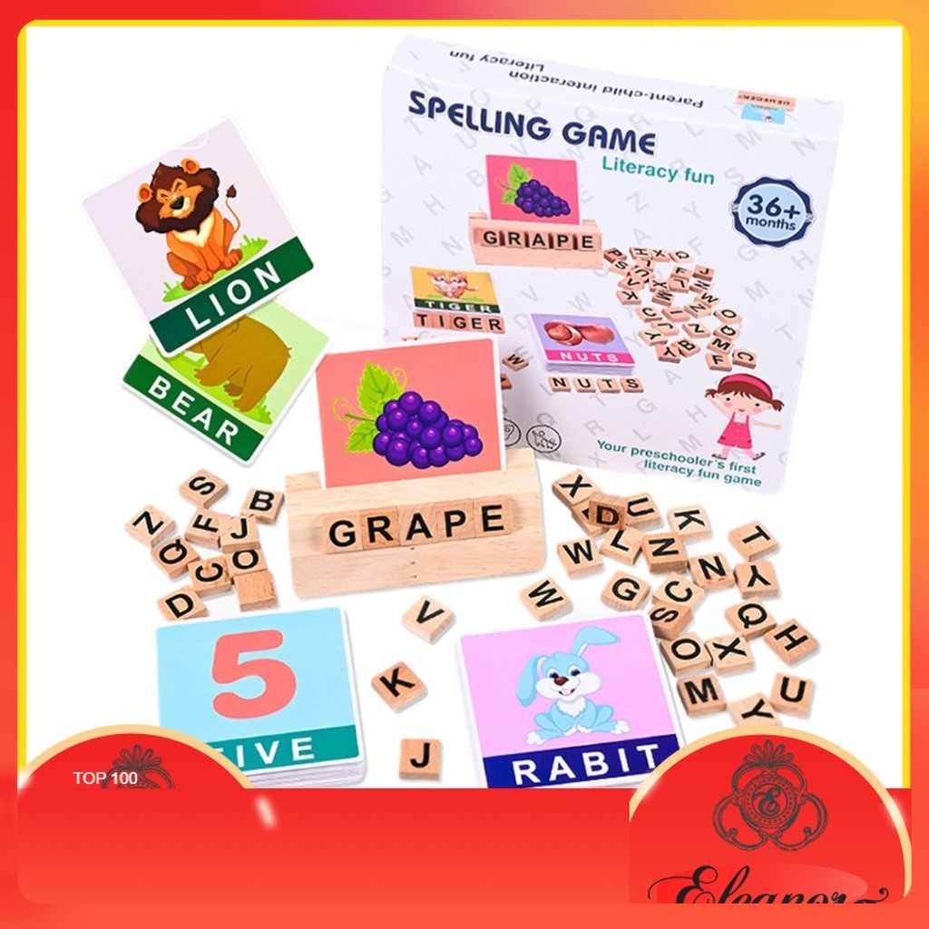 Spelling Game | Word Spelling Game for Kids | Wooden Blocks Spelling ...