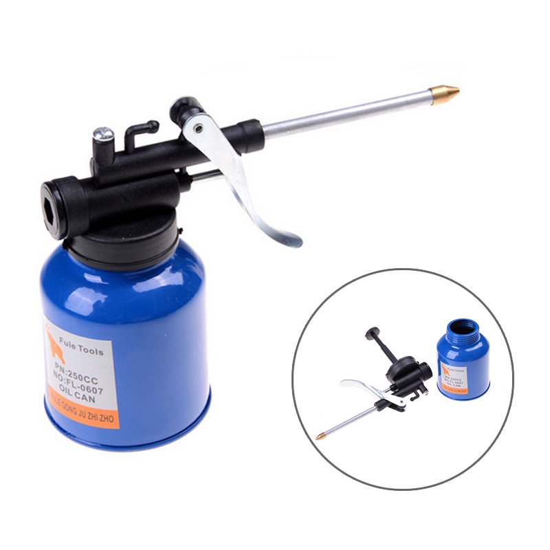 250ml Manual High Pressure Pump Oiler Oil Can Sprayer For Lubricants ...
