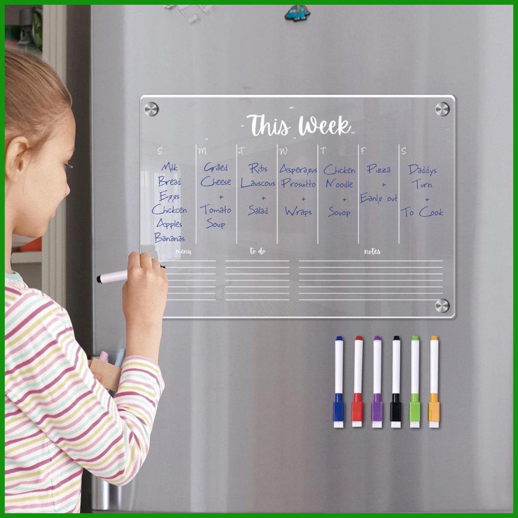 Acrylic Board for Fridge Acrylic Dry Erase Board Magnetic Fridge Magnet ...