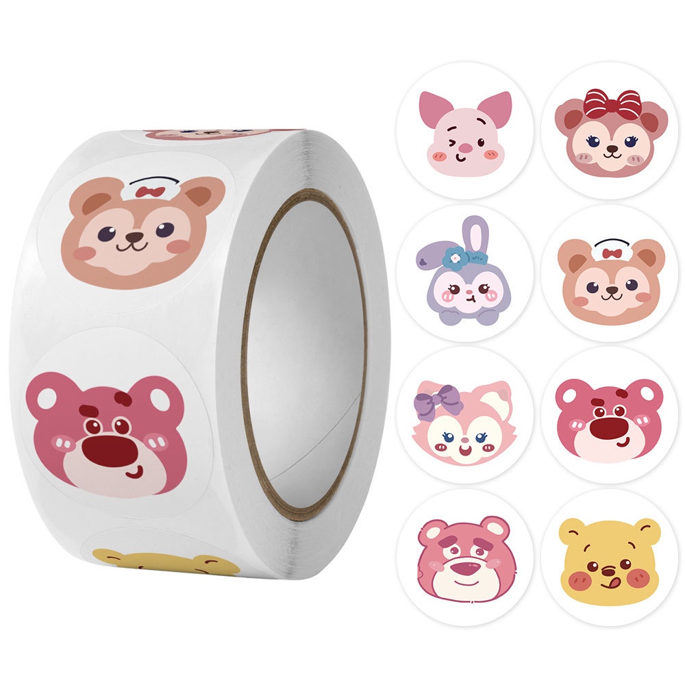 500PCS/Roll LinaBell Lotso StellaLou Pooh Bear Sealing Stickers ...