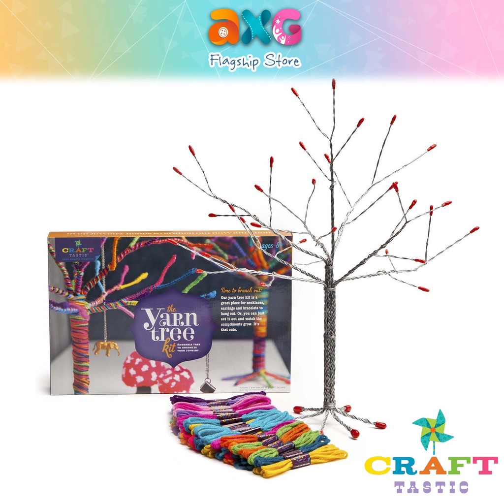 Craft Tastic DIY Yarn Tree Arts & Crafts Kit Set Activity Set Jewellery ...
