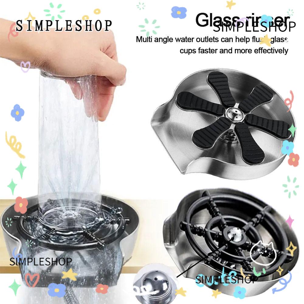 SIMPLESHOP Automatic Cup Washer, 360° Bar Glass Rinser, Portable ...