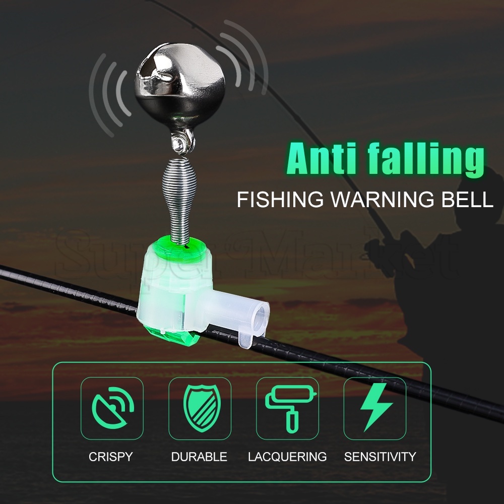 5Pcs/Set Fishing Alarm Clip,Single Spiral Fishing Bell Clip,Night ...