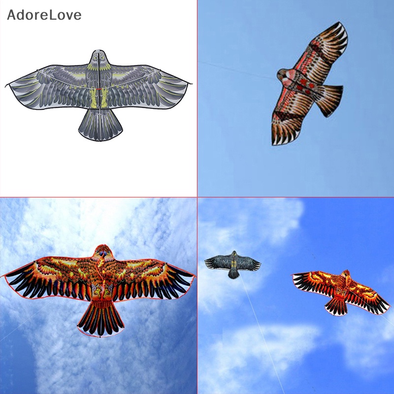 ADL Kids 1.2m Flat Eagle Kite 100M Kite Line Children Flying Bird Kites ...