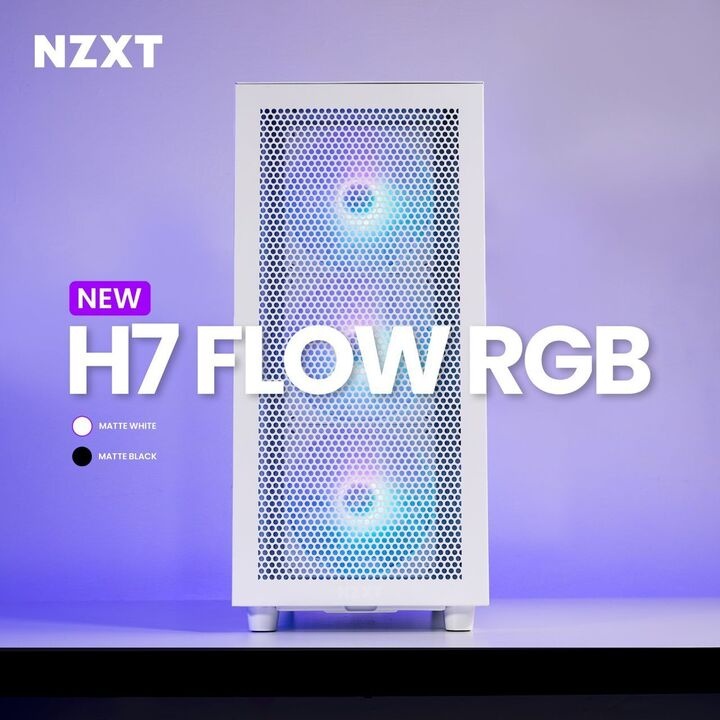# NZXT H7 Flow [ RGB / NORMAL ] - Mid Tower Airflow T.G PC Case # [5 ...
