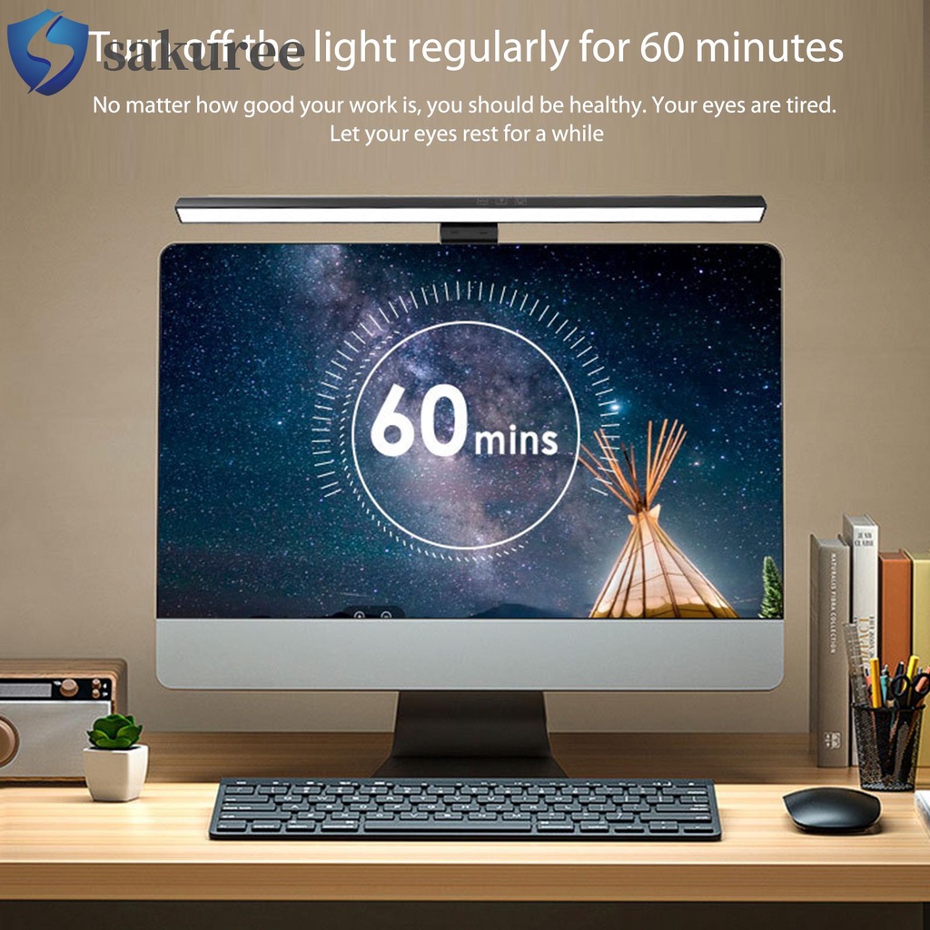 Dimming Computer Monitor Light Bar USB LED Reading Desk Lamp for Study ...