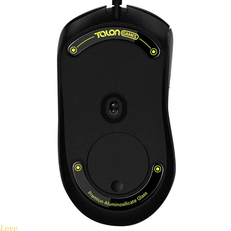 Love TALONGAMES Glass Mouse Feet Pad Mouse Skates Rounded Curved Edge ...