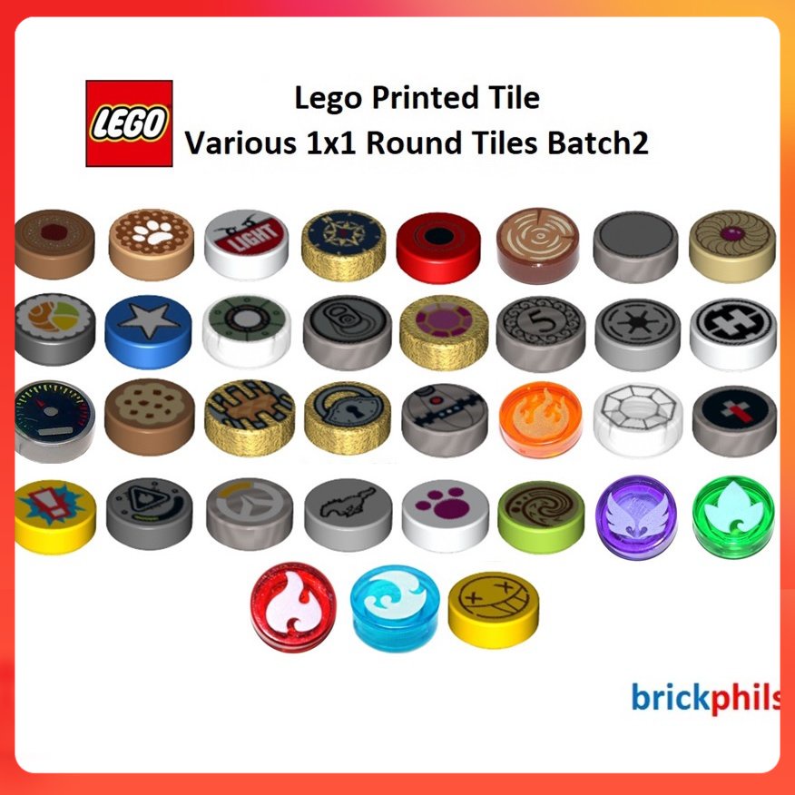 Lego Printed Tile - Various 1x1 Round Tiles Batch2 | Shopee Malaysia