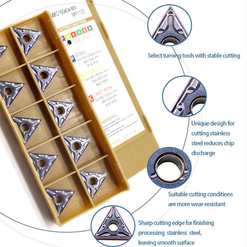 10pcs External Turning tools TNMG160404 TNMG160408 MA 100% Original Tungsten Carbide Inserts For ...