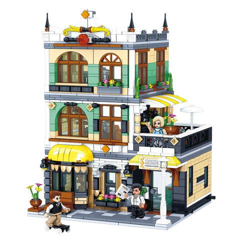 Genuine Zhegao Compatible Building Blocks QL0936 Roman Restaurant ...