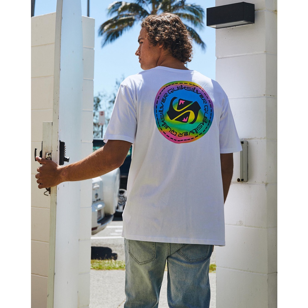 Quiksilver Graphic Men's T-shirt Fashion Classic Short Sleeve Pure 100 ...