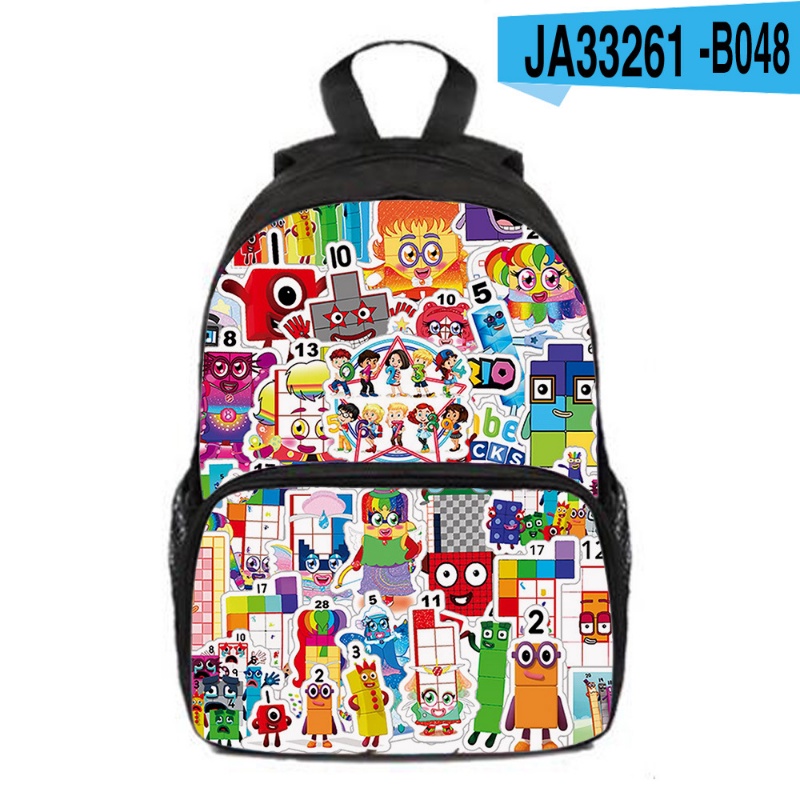 3D Numberblocks Backpack Schoolbag Boys Girls Primary Middle School ...