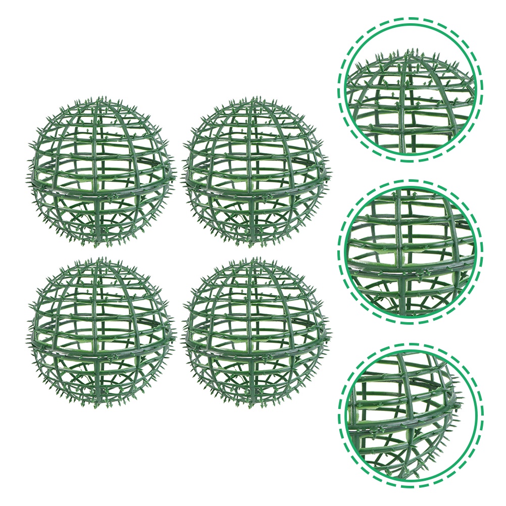 Green Wreath Plants Wire Frame Topiary Sphere Forms 4 Pcs | Shopee Malaysia