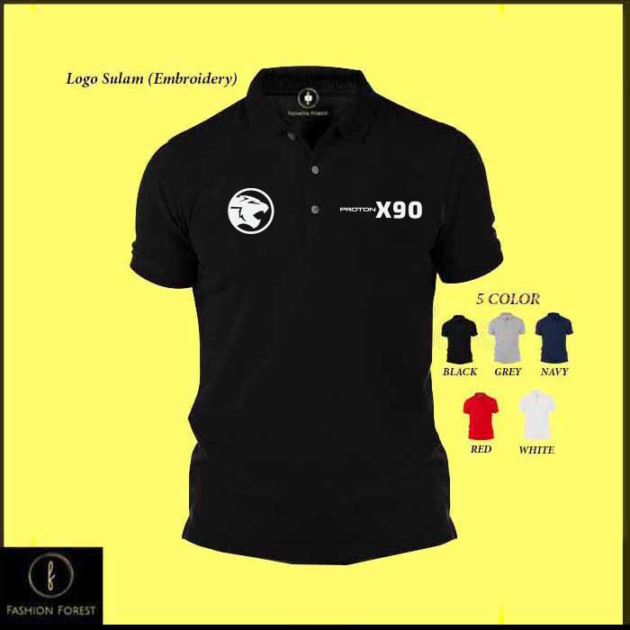 Baju Logo Polo Tee Shirt Cotton Proton X90 SUV 7 Seater GEELY Car ...