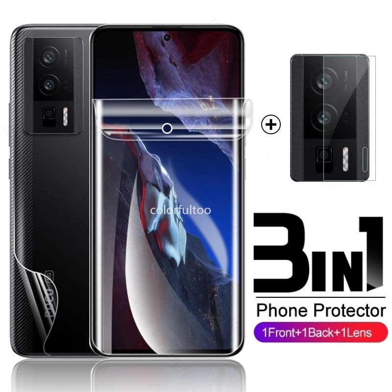 3 In 1 Front Back Screen Protector For Xiaomi Poco F5 Pro F5pro F 5 F 6