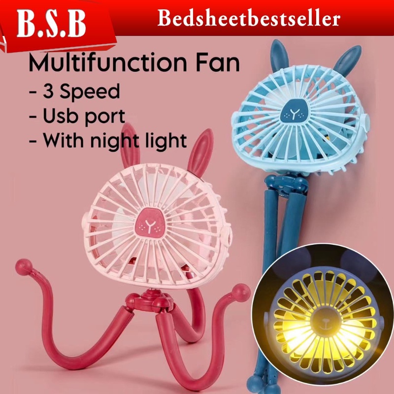 B.S.B Small Fan USB Rechargeable Portable Mini Fan Baby Stroller Fan ...