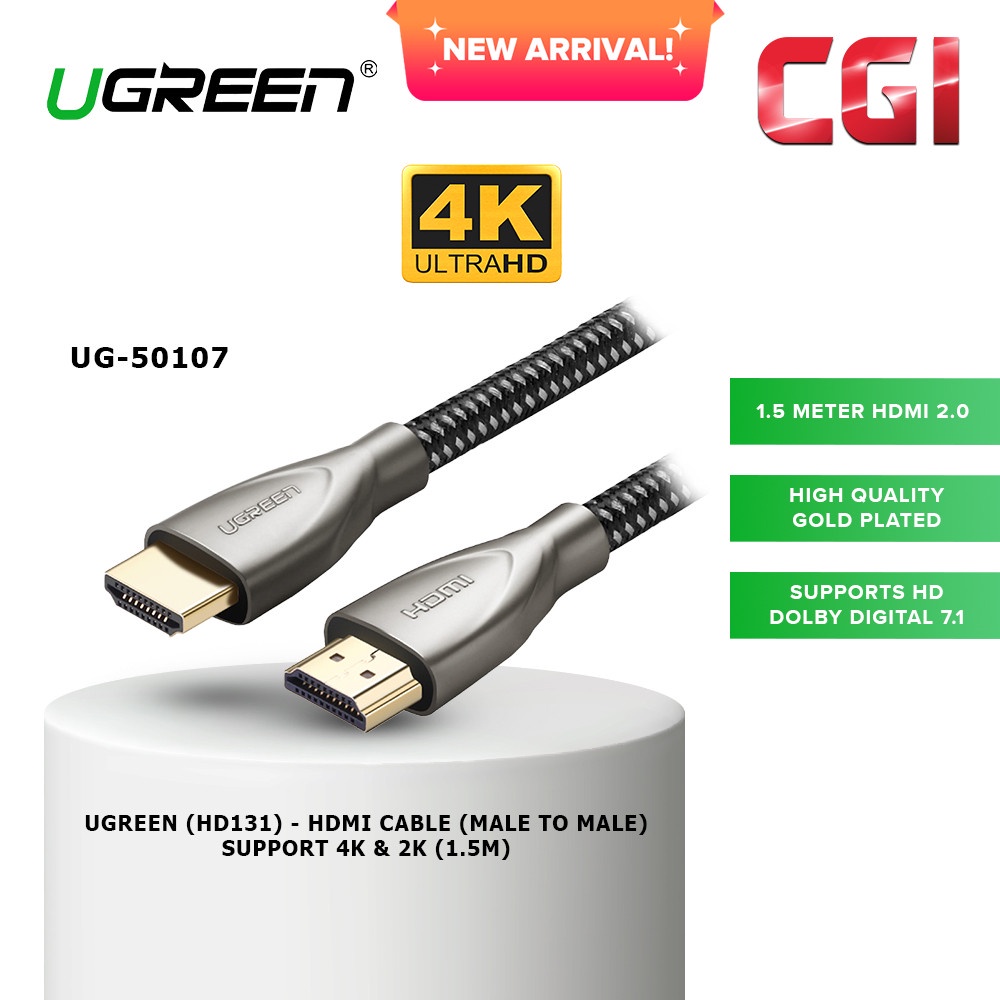 Ugreen (HD131) 50107 4K HDMI Male to Male Cable (1.5M) | Shopee Malaysia