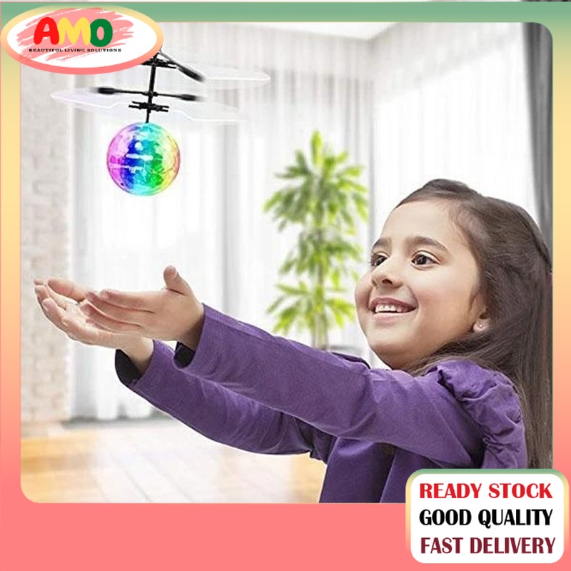 🔥AMOMALL🔥Lying Crystal Ball Mini Flying Helicopter Crystal Ball With ...