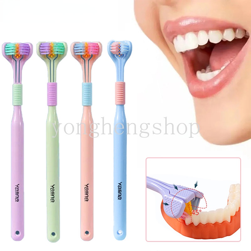 Creative Three-Sided Soft Bristle Toothbrush with Anti-skid Handle ...