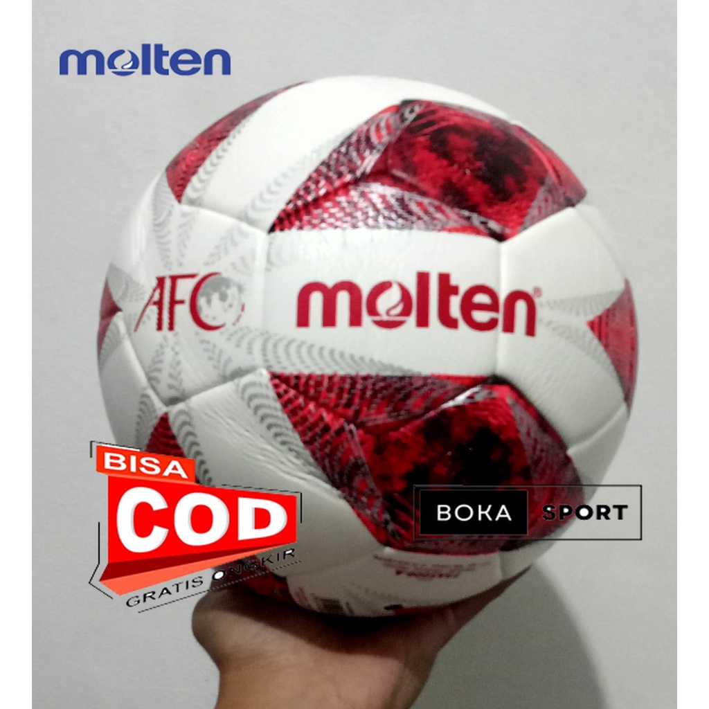 MERAH Original soccer ball size 5 Molten 5000 red AFC champions league premium | Shopee Malaysia