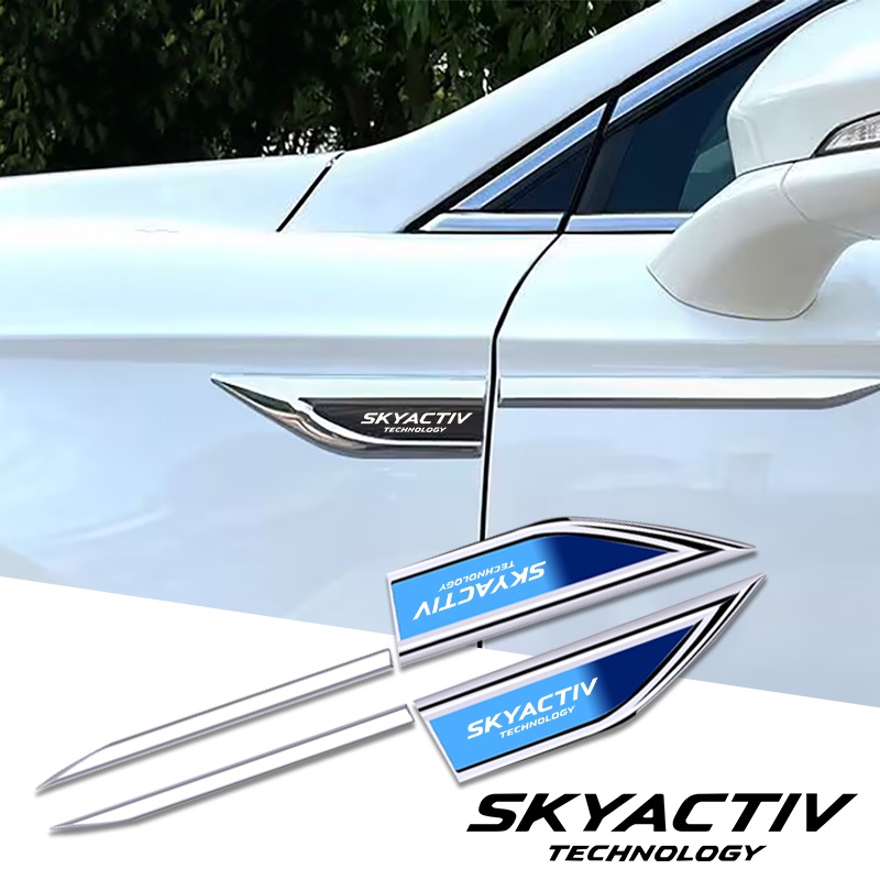 2pcs car accessory Side Doors Blade car stickers for Mazda skyactive 2 ...