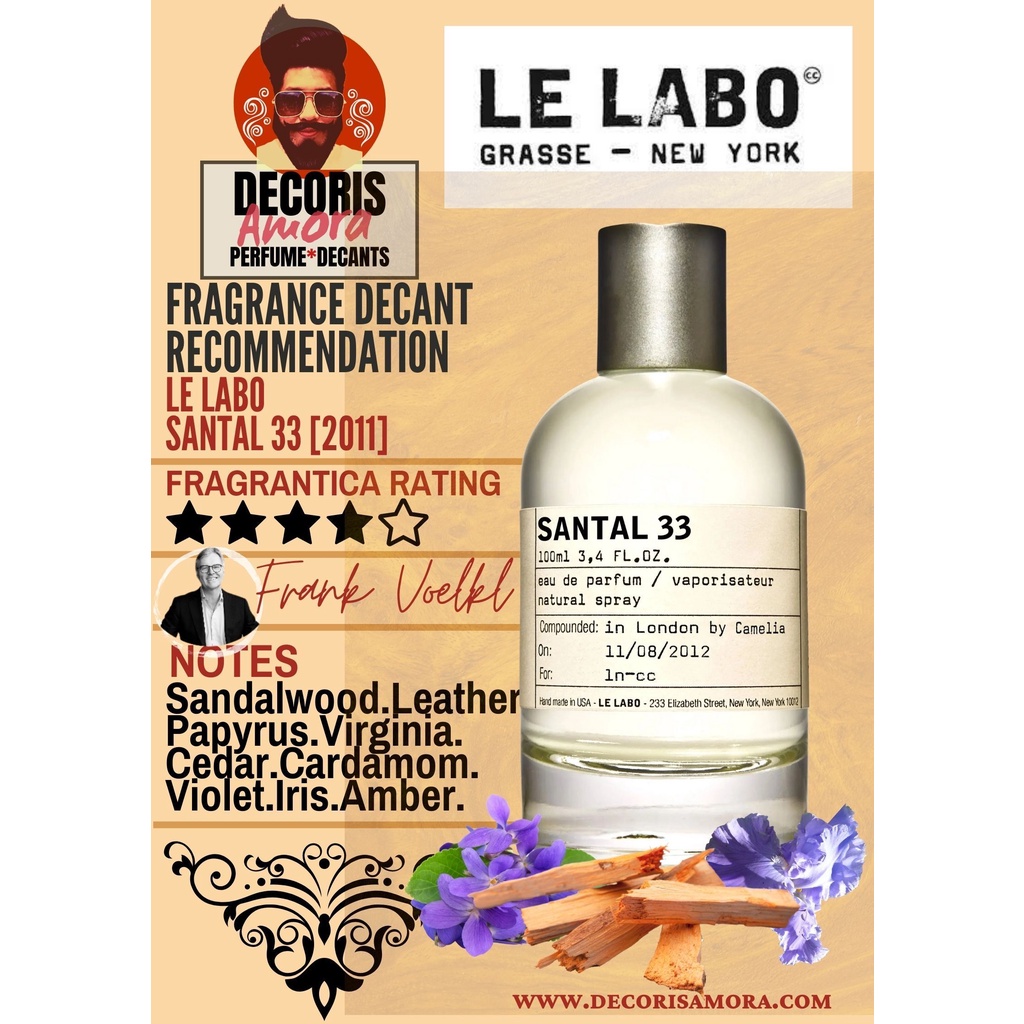Le Labo Santal 33 - Perfume Decant | Shopee Malaysia