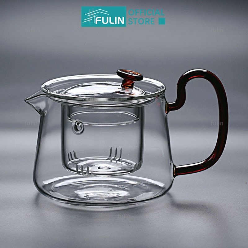 Handmade Glass Teapot with Glass Filter Tea Pot Heat-resistant Infuser ...