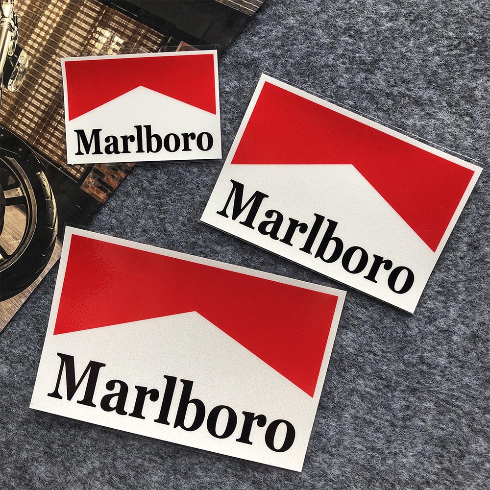 Marlboro Racing Reflect Vinyl Modified Body Sticker Motorcycle Car ...