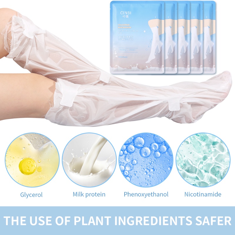 Exfoliating And Moisturizing Leg Mask / Milk Protein Nicotinamide Long ...