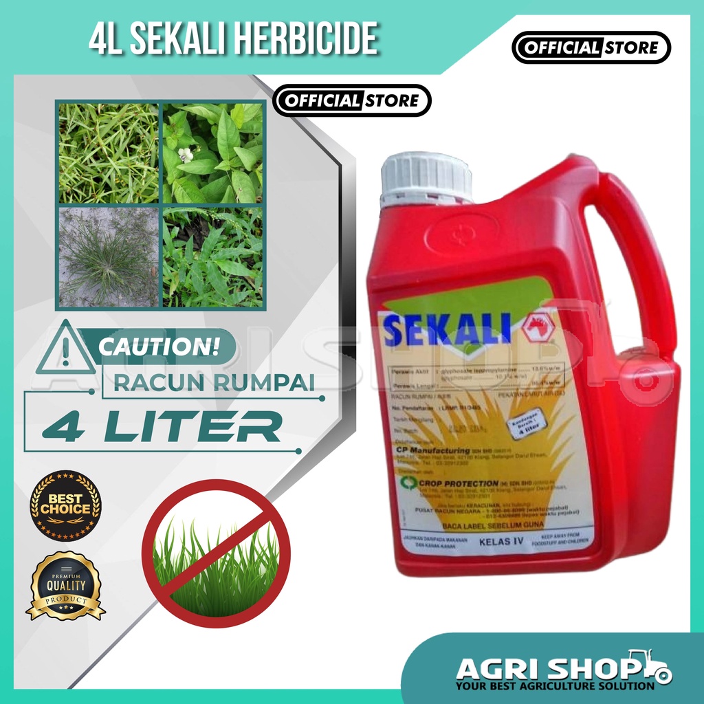 4L Sekali Glyphosate 13.6% Herbicide Racun Rumput 4 Liter | Shopee Malaysia