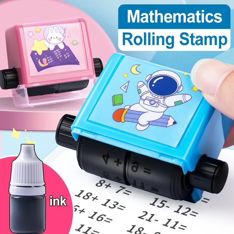 Math Roller Stamp Add Subtract Multiply Divide Seal Stamp Kids Math ...