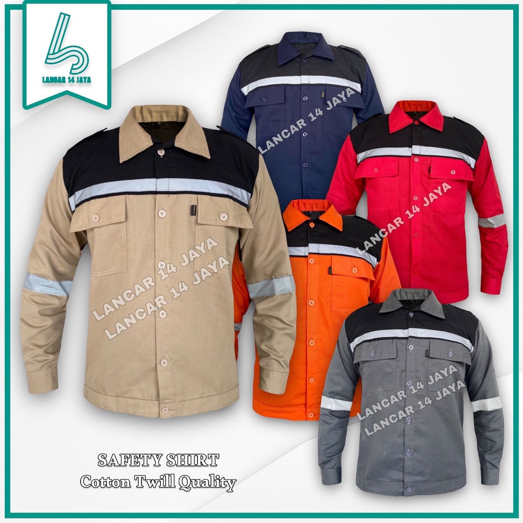KEMEJA Katelpak Long Sleeve Work Top Combination Safety Wearpack/ Work ...