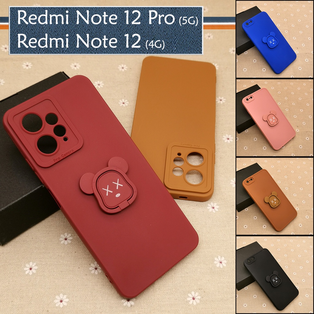 Xiaomi Redmi Note 12 4G Redmi Note 12 Pro 5G Plain Bear Stand Ring I ...