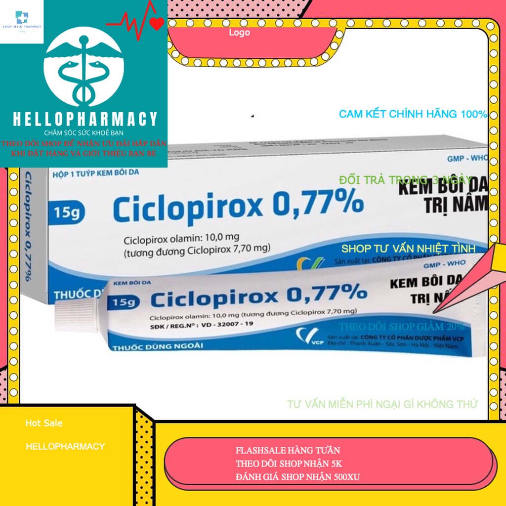 Ciclopirox 0.77% Cream - Apply Strong Skin Fungus (Pirolam Green ...