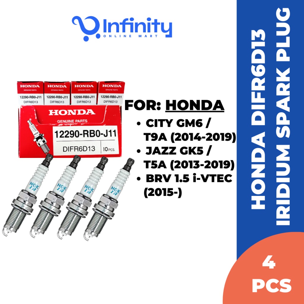HONDA NGK DIFR6D13 Iridium Spark Plug For Honda City GM6 T9A/ Honda Jazz GK5 T5A/ Honda BRV 1.5 ...