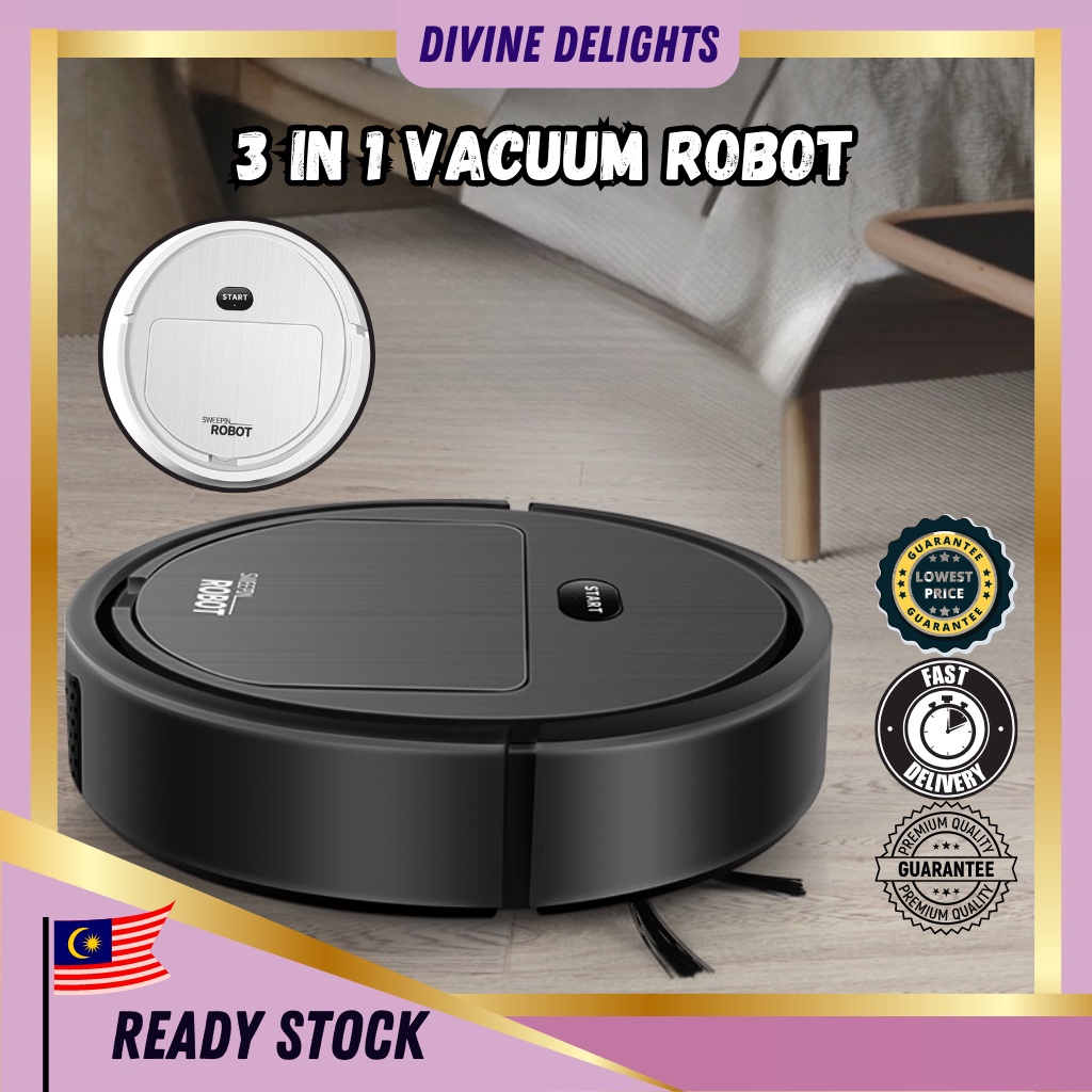 Automatic 3 in 1 Robot Vacuum Cleaner Auto Smart Cleaning Mini Robot ...