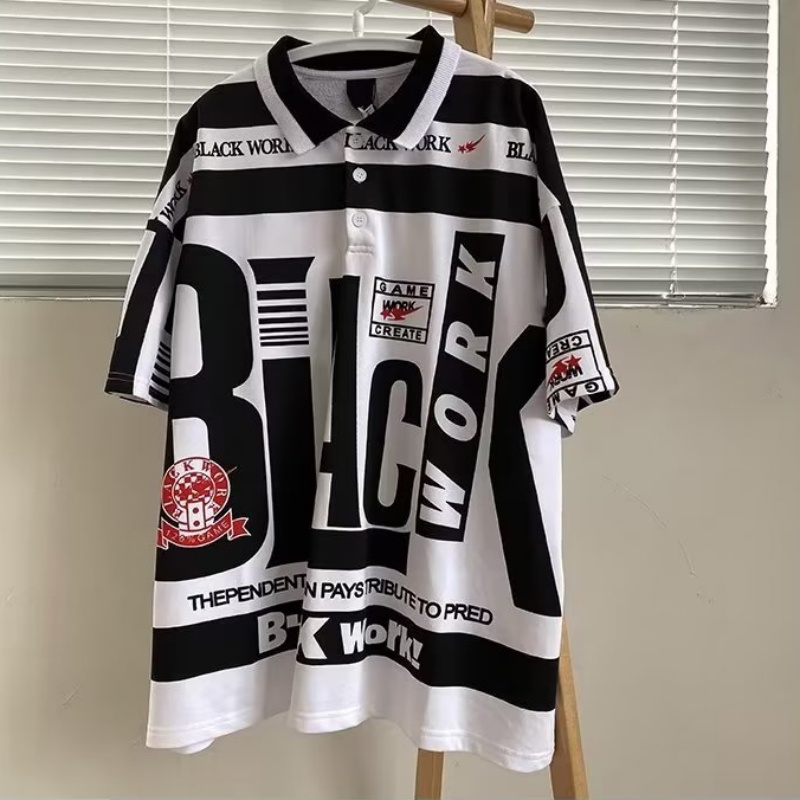 【M-3XL】Japanese fashion casual Men's popular style short sleeve polo ...