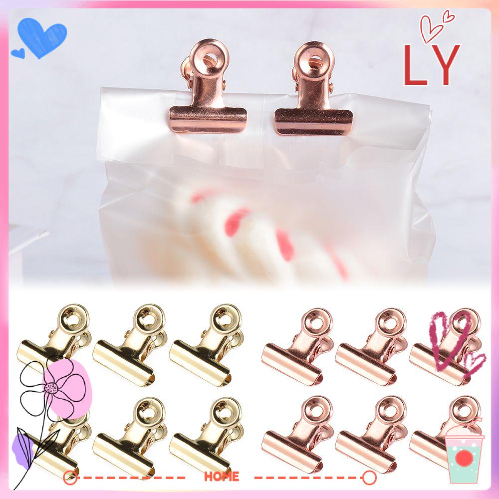 LY-HOME 6PCS Bag Clips Metal School Office Stainless Steel File Clamps ...