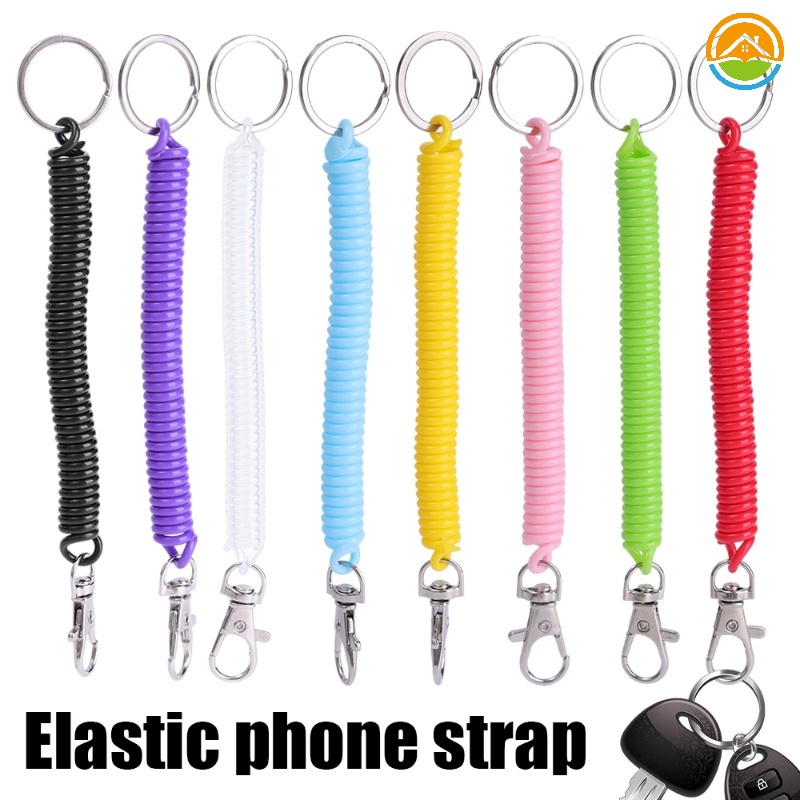 Retractable Spiral Elastic Spring Rope / Key Lanyard Multi-purpose ...