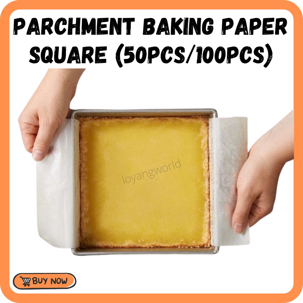 Parchment Baking Paper Square 50pcs/100pcs Cake Liner Oven Bake Non ...