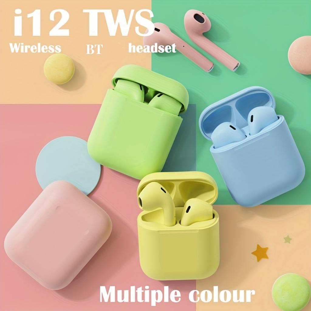 New Colorful I12 Wireless Touch Control Earbuds TWS BT Earphone 5.0 ...