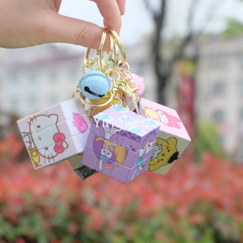 kuromi Series Rubik's Cube Key Chain Cube Creative Newcomer Couple ...