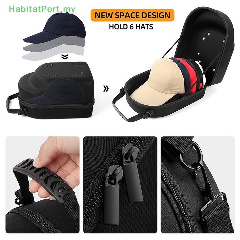 HabitatPort Baseball Hat Travel Bag Baseball Cap Travel Case Storage ...